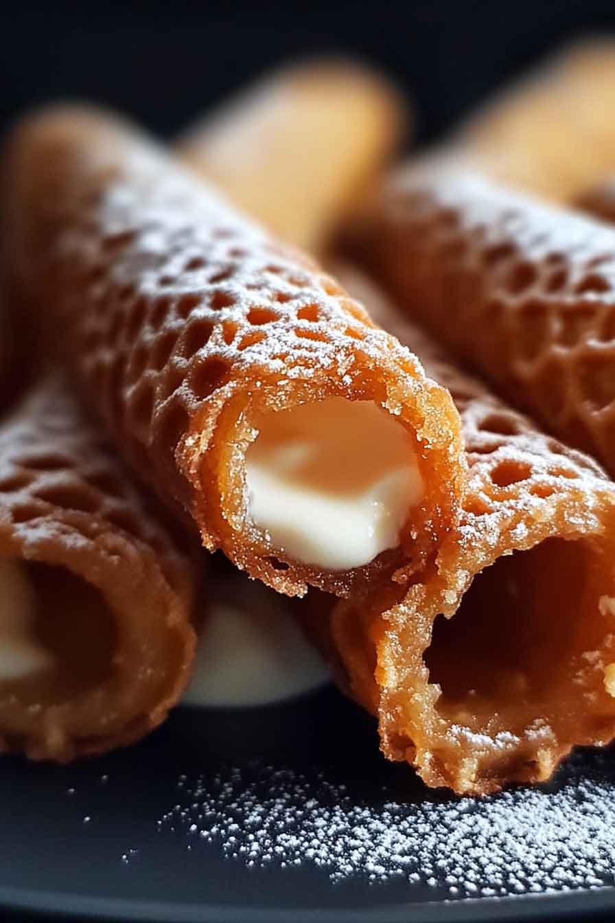 Amaretto Cream Brandy Snaps - My Cook Point