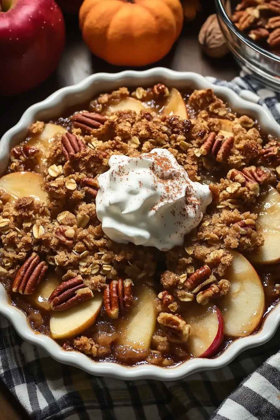 Autumn Apple Pecan Crisp Recipe - My Cook Point