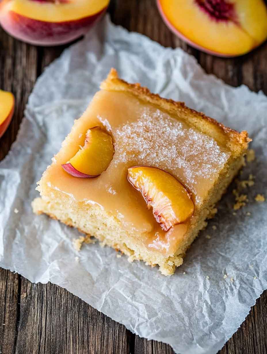 Brown Sugar Peach Cake Recipe - My Cook Point