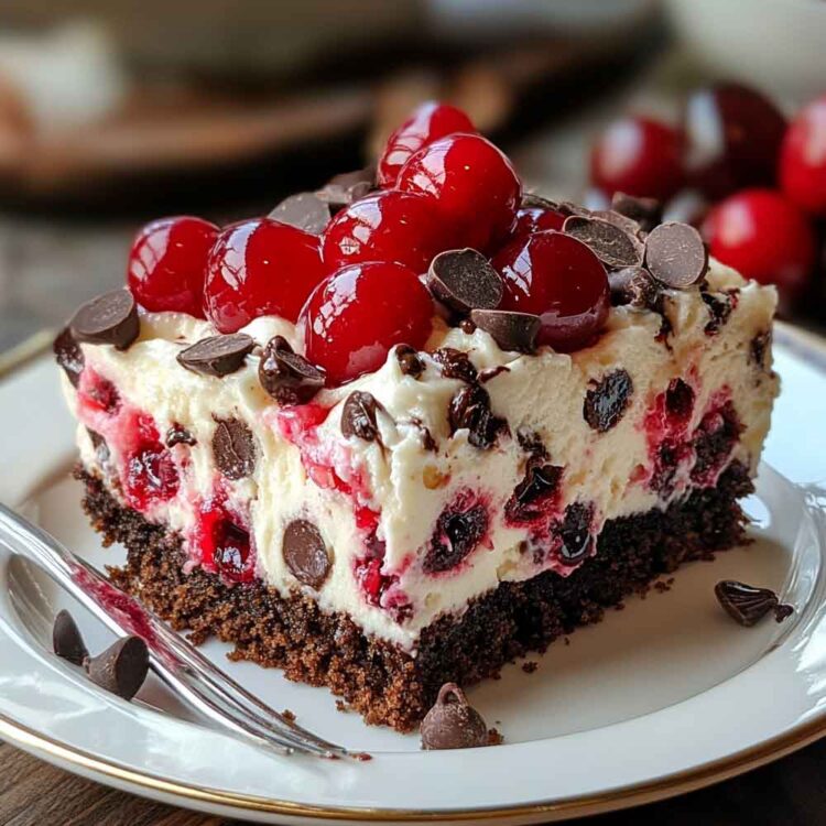 Cherry Chocolate Chip Poke Cake - My Cook Point