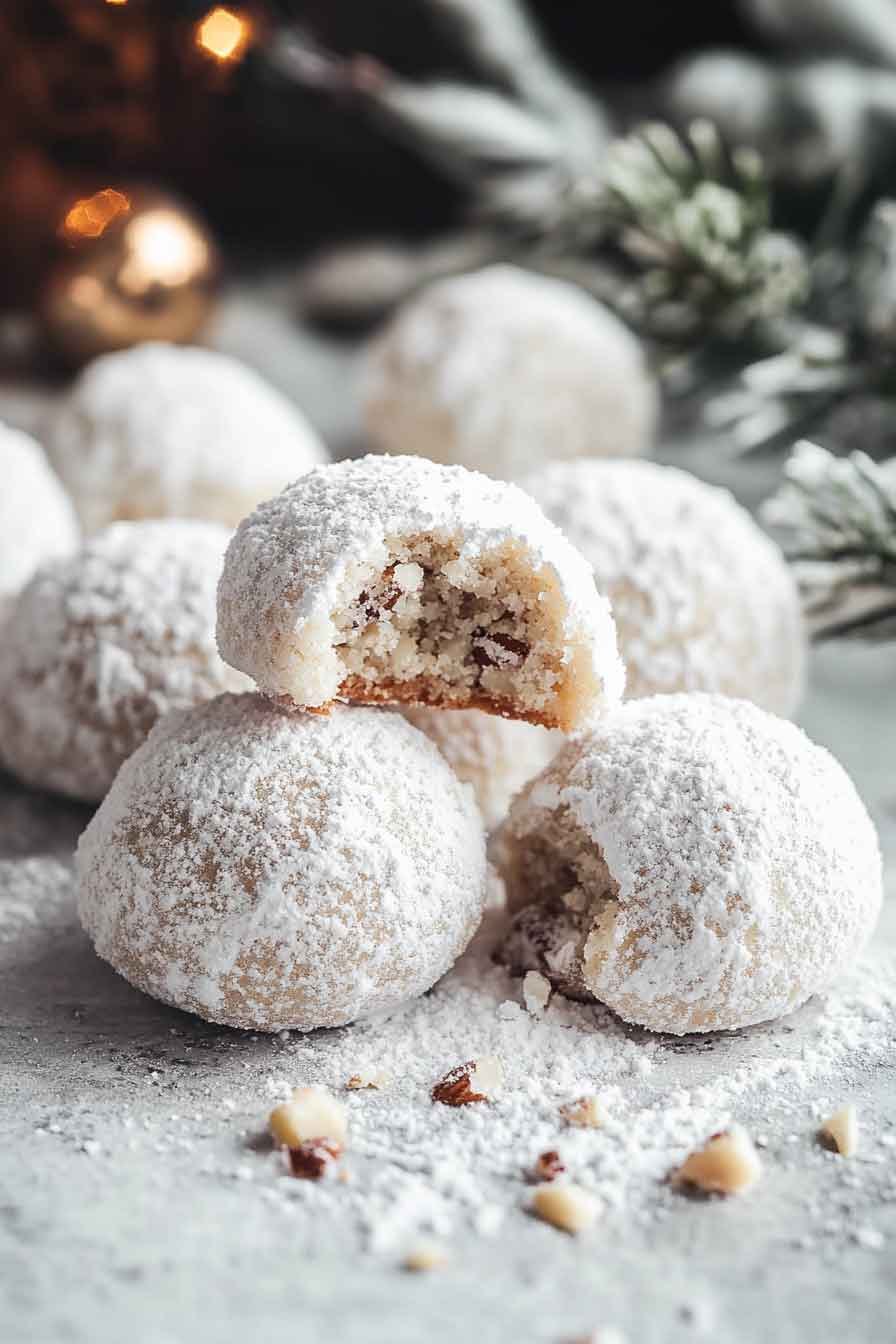 Christmas Snowball Cookies Recipe - My Cook Point