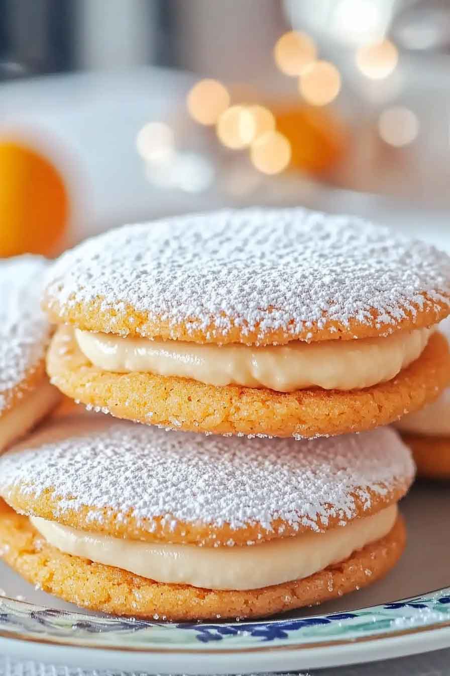 Clementine Cream Cookie Sandwiches - My Cook Point