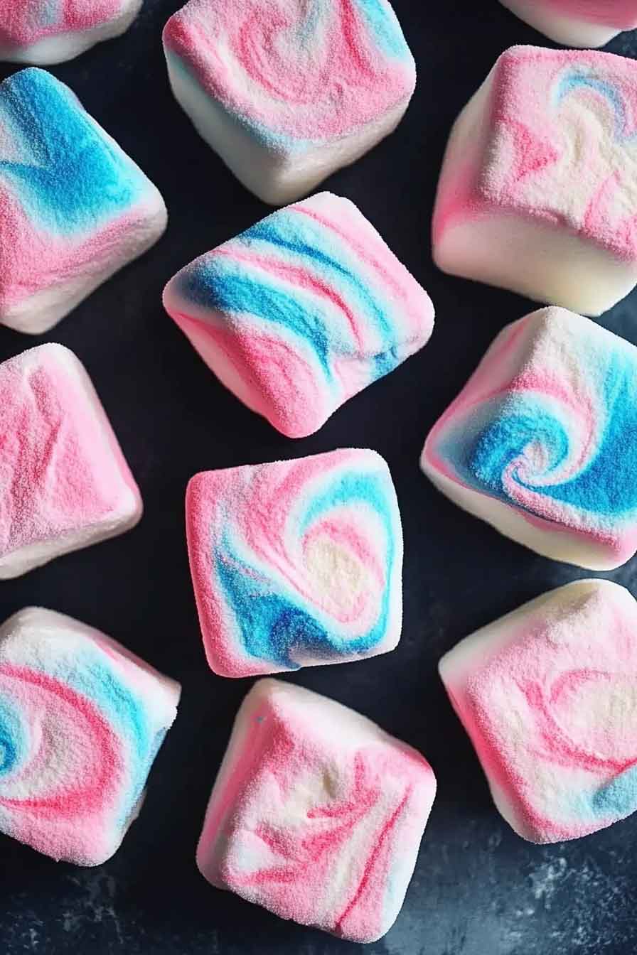 Cotton Candy Swirl Marshmallows - My Cook Point