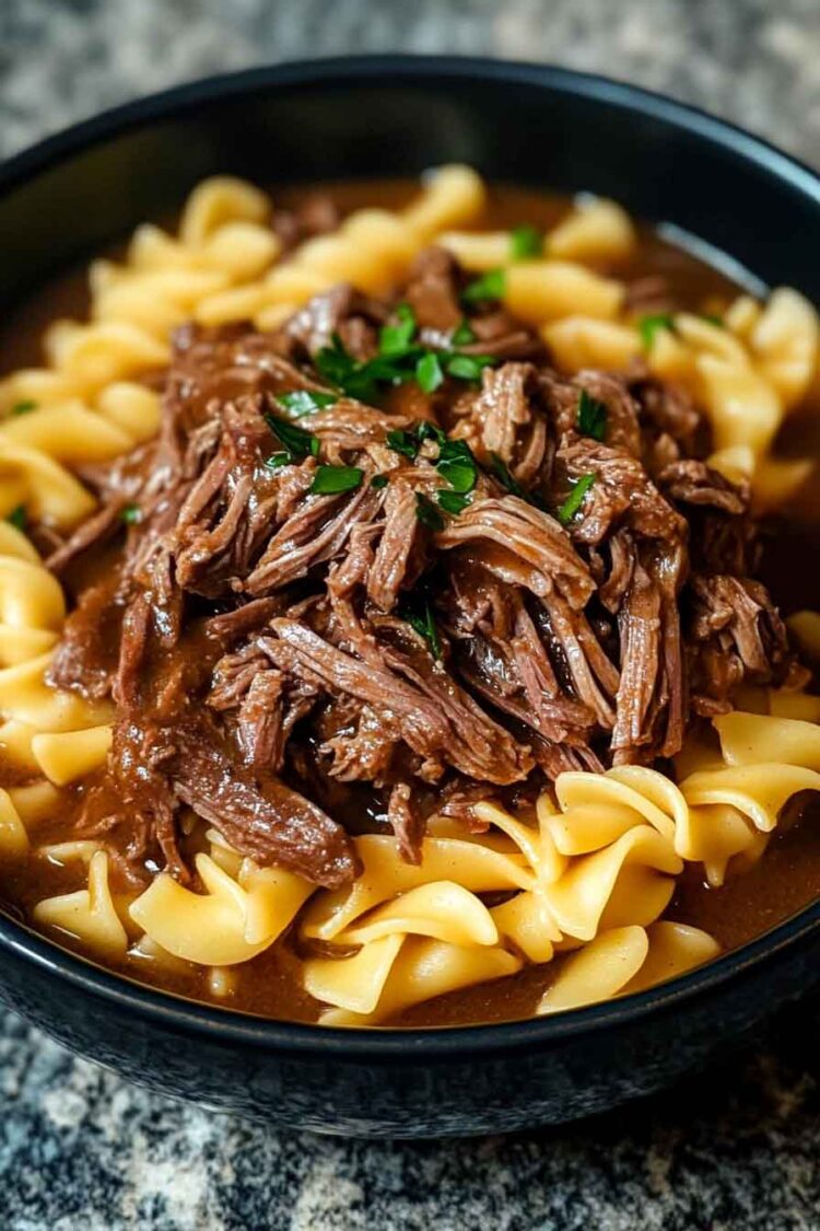Crockpot Chuck Roast With Egg Noodles - My Cook Point
