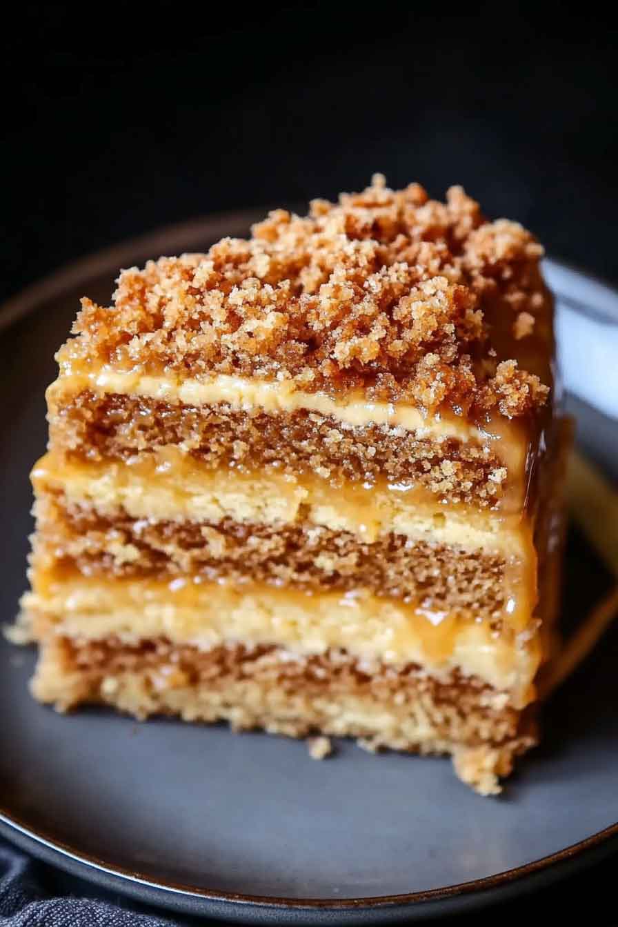 Decadent Caramel Crunch Layer Cake - My Cook Point