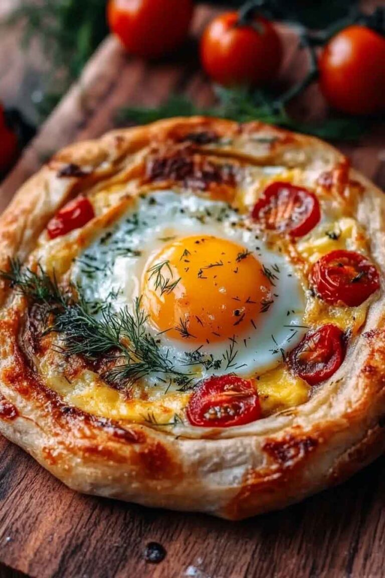 Egg and Cheese Stuffed Bazlama - My Cook Point