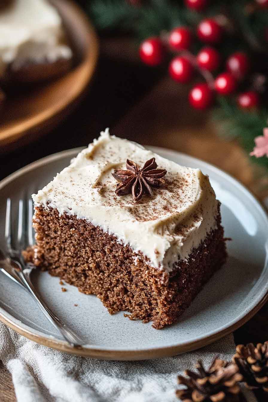 Gingerbread Cake With Spiced Maple Frosting - My Cook Point