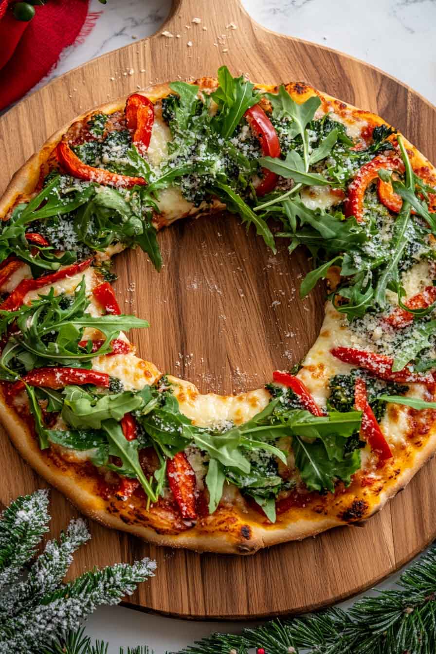 Holiday Wreath Pizza - My Cook Point