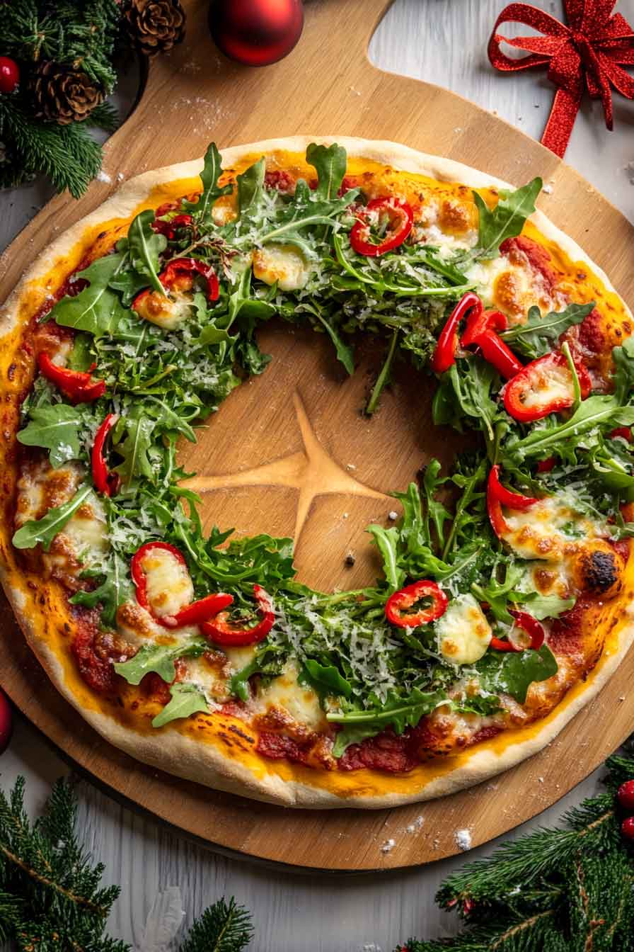 Holiday Wreath Pizza - My Cook Point
