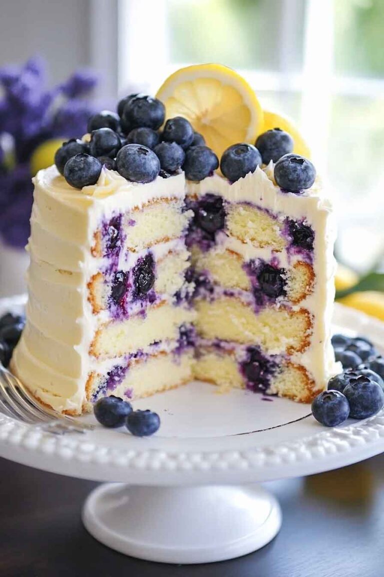Lemon Blueberry Cheesecake Cake: The Ultimate Dessert Recipe - My Cook ...