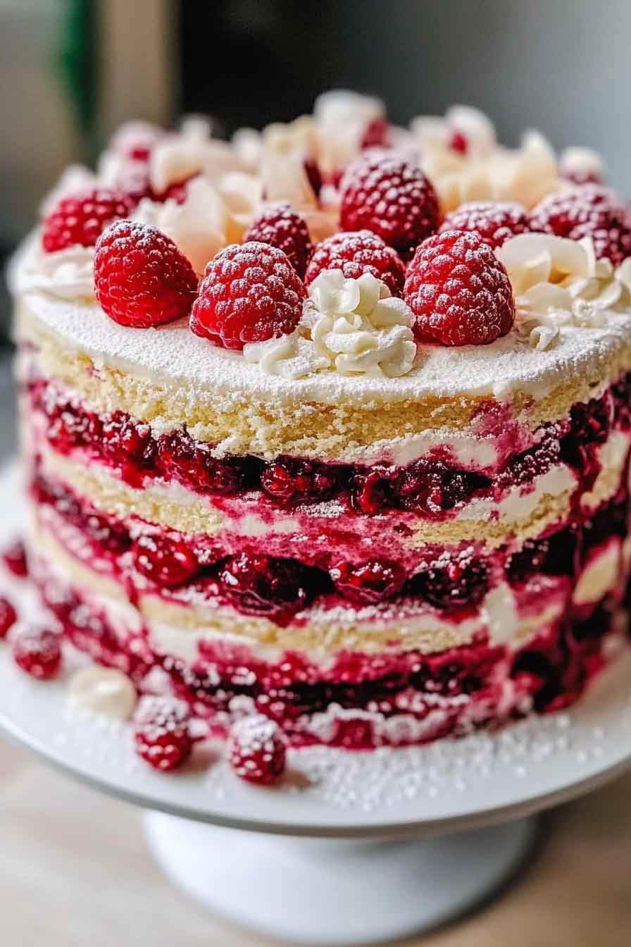 Midnight Raspberry Cake - My Cook Point