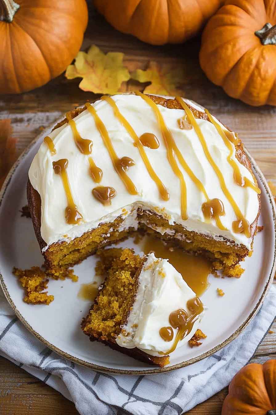 Pumpkin Poke Cake - My Cook Point