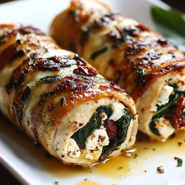 Rolled Up Chicken with Feta, Spinach, and Sun-Dried Tomatoes - My Cook ...