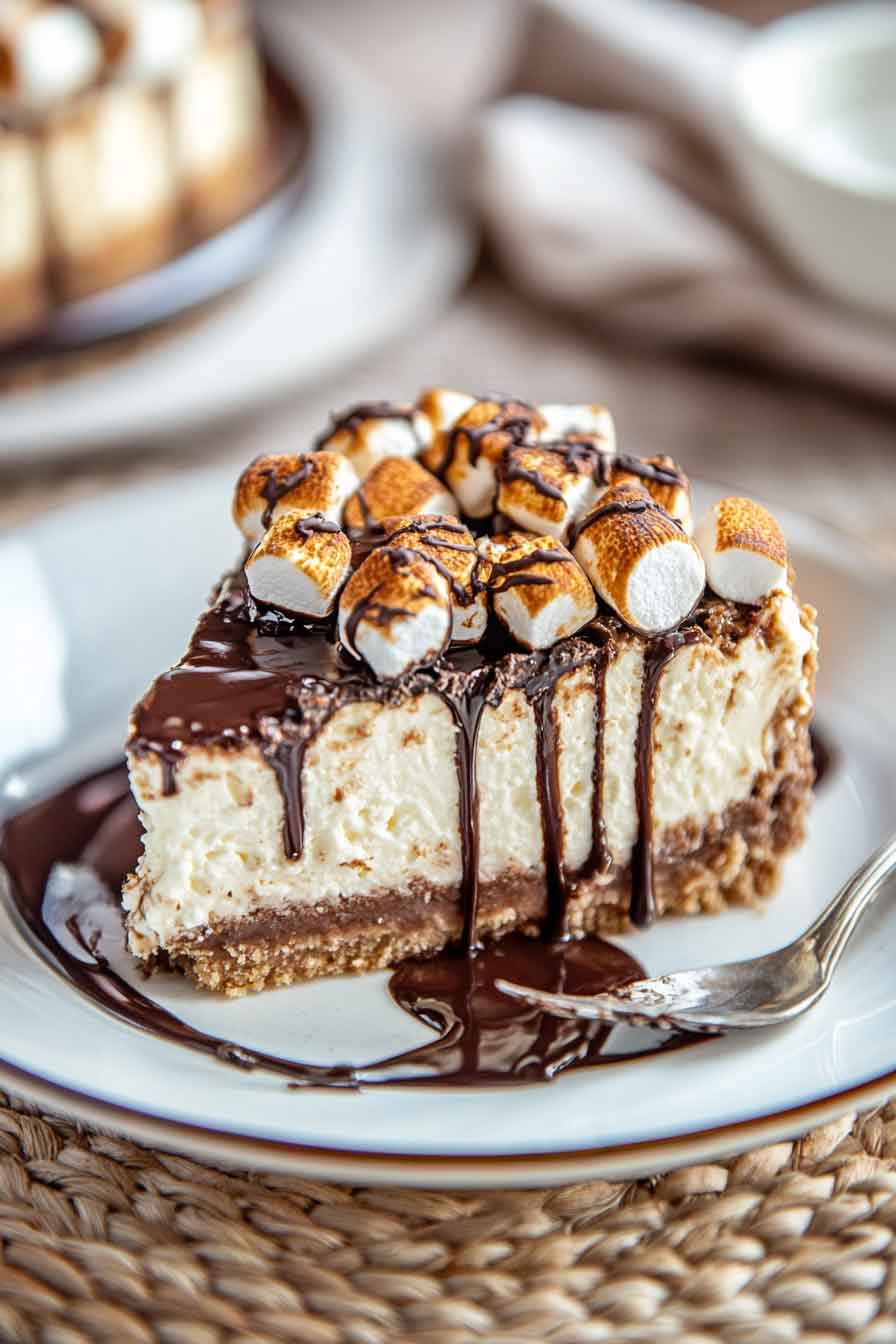 Smores Cheesecake Recipe - My Cook Point
